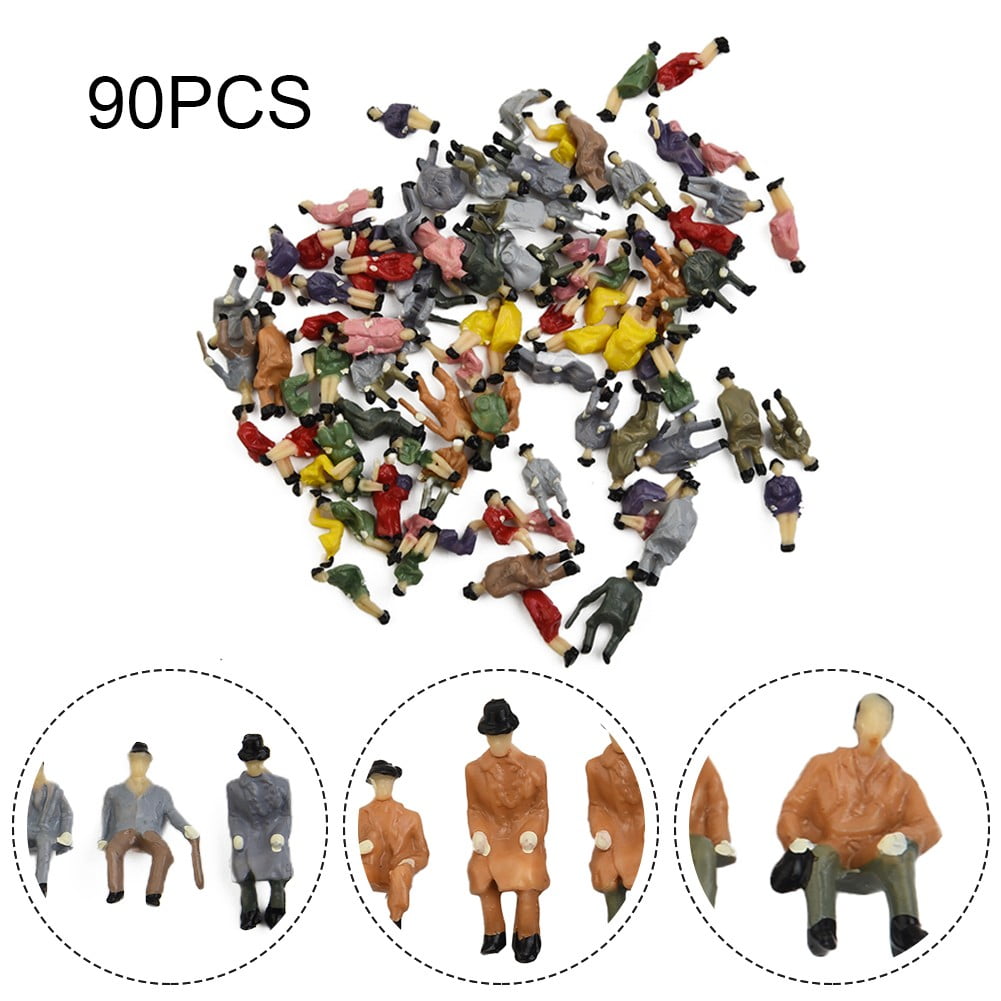 90Pcs HO Scale ALL Seated People Sitting Figures Passengers Different ...