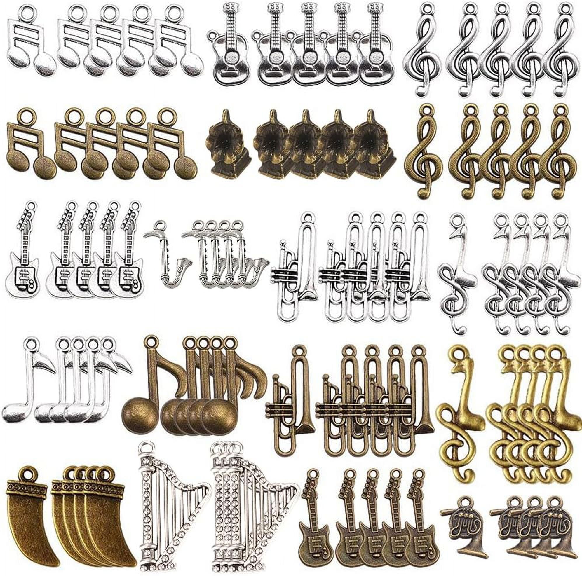90Pcs Music Charms Musical Instrument Notes Symbols Pendant for Jewelry ...