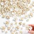 90Pcs Rhinestone Faux Pearl Buttons, Flat Back Pearls for Crafting ...