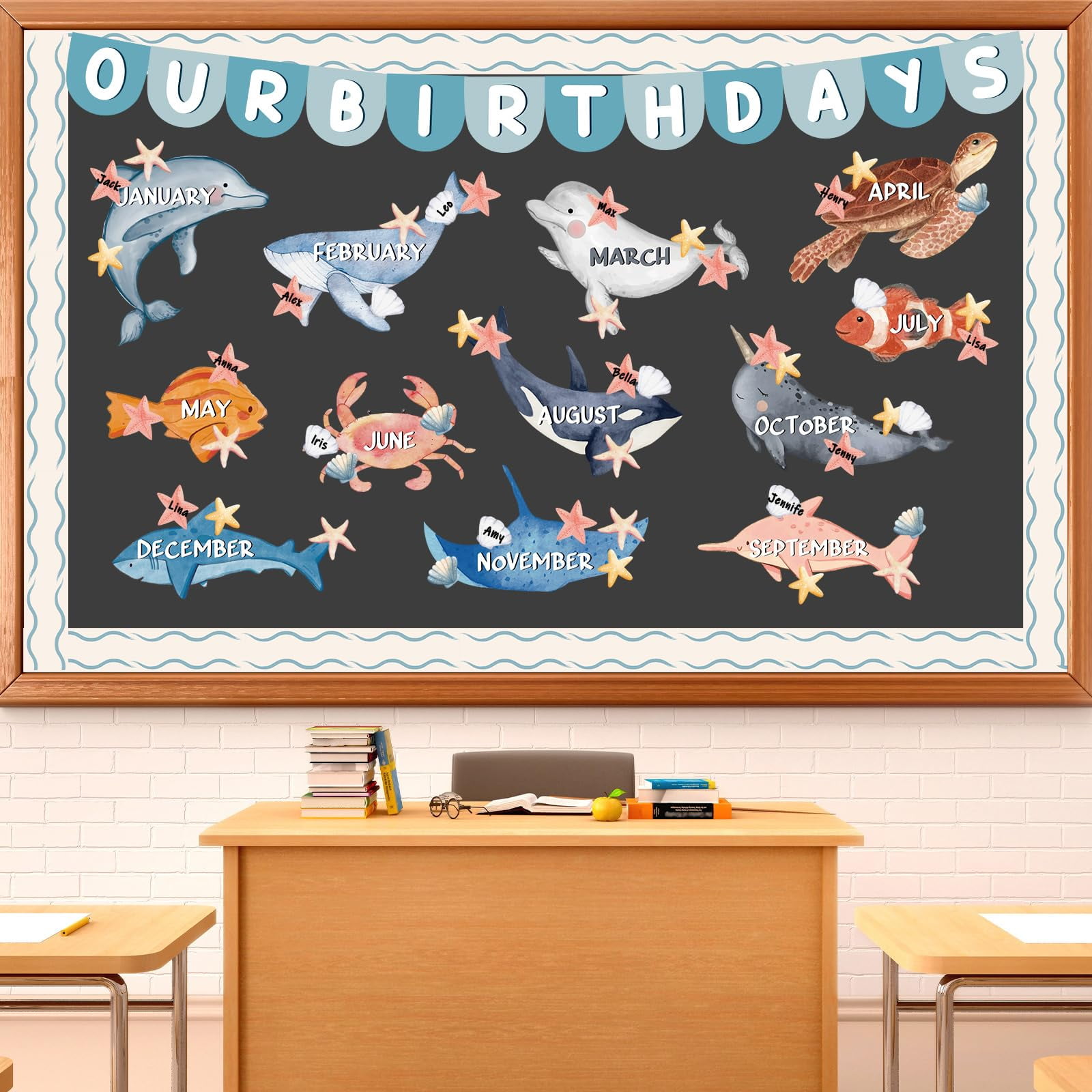 90Pcs Sea Animal Birthday Bulletin Board SMRSet Classroom Under The Sea ...