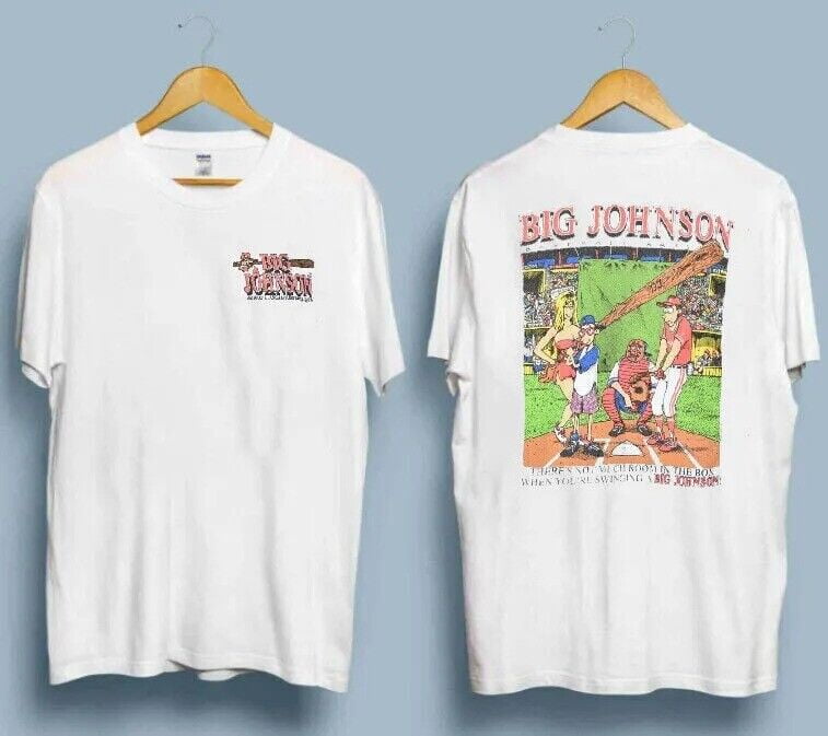 90S Big Johnson Worlds Baseball Bat Batters Box Catcher T-shirt cute ...