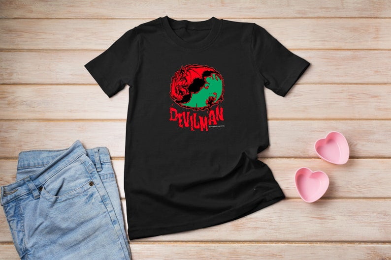 90S Devilman Comic Book Go Black Gift Birthday Christmas T Shirt ...