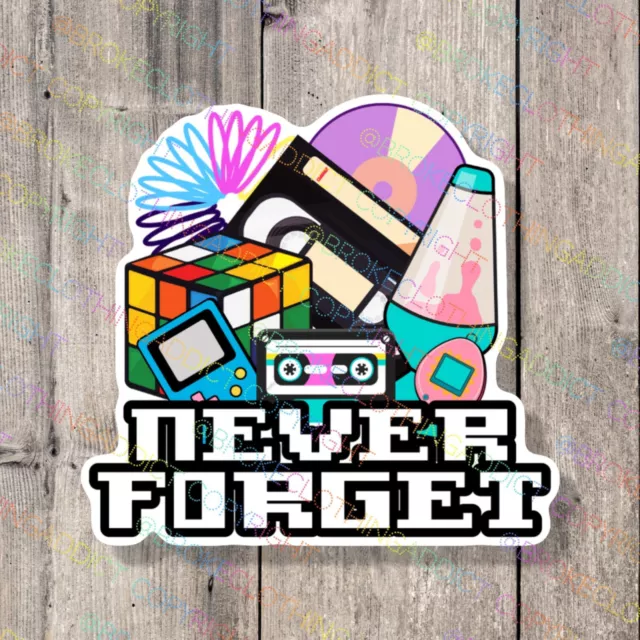 90S Kid Nostalgia Vinyl Sticker Laptop Sticker Water Bottle Sticker ...