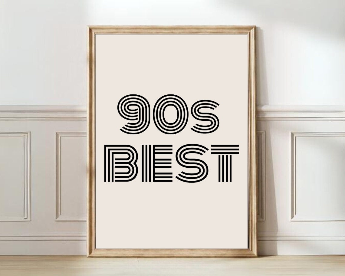 90S Print Retro Poster 90S Wall Art Nostalgic Poster Minimalistic Print ...
