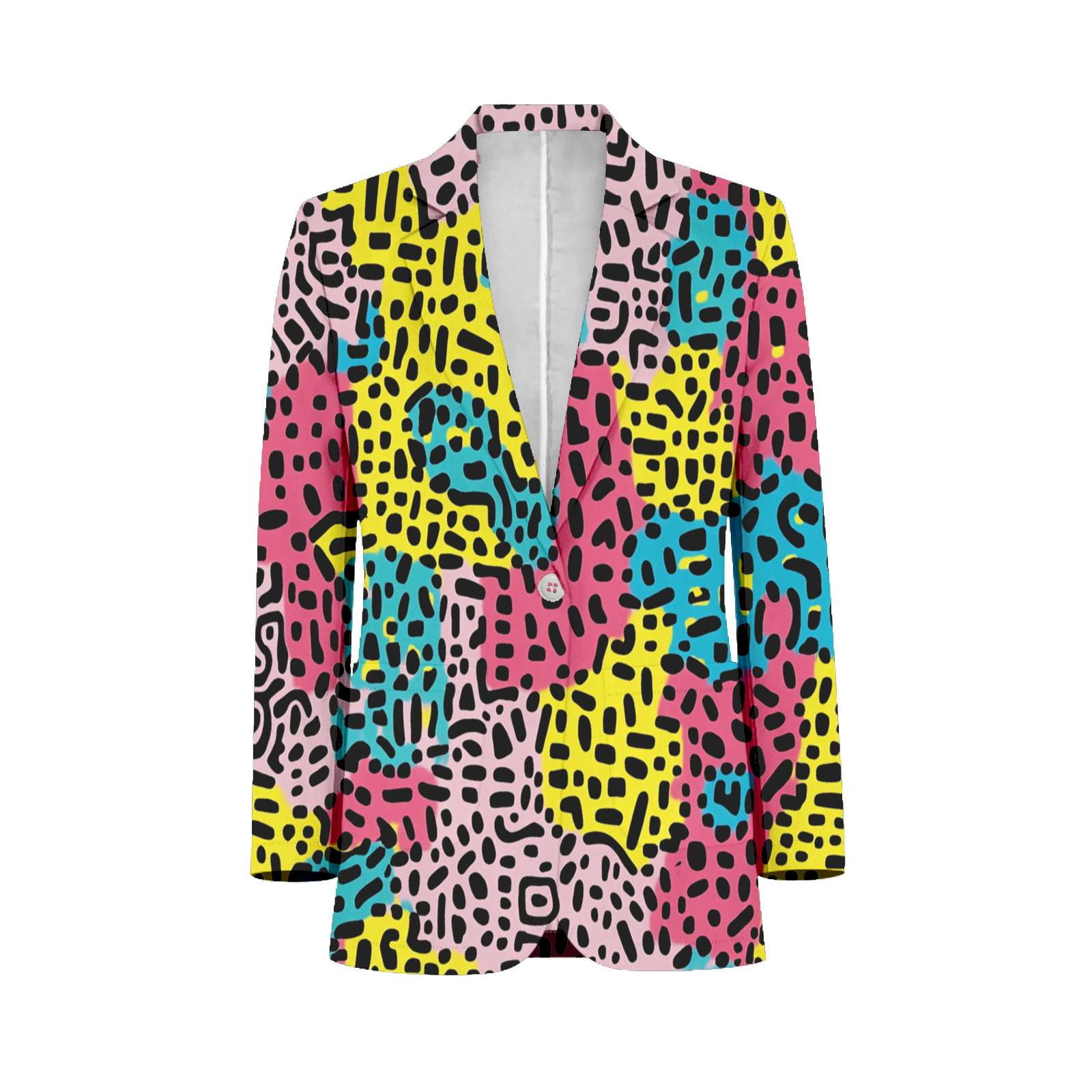 90S Retro Memphis Style Mens Suits Shawl Collar Slim Fit Suit Mens Groom Jacket Tuxedos for ...