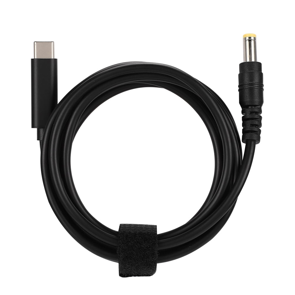 90W 19V-20V Type-C Male to 5.5mm x 2.5mm Male Straight Head Adapter ...