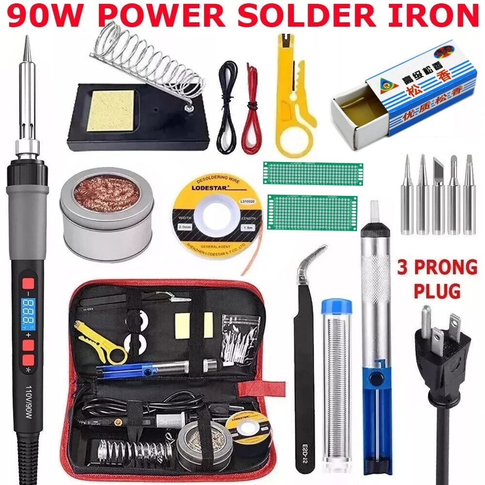90W Electric Soldering Iron Welding Gun Tool Kit Wire Desoldering Pump ...