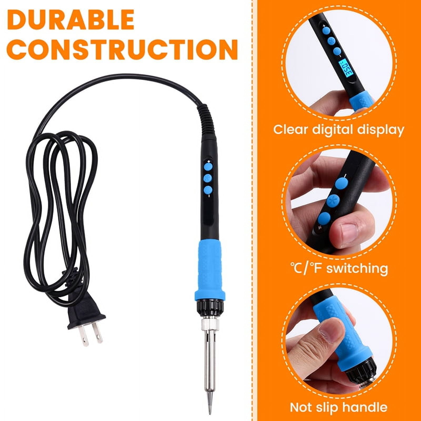 90W Internal Heating Electric Soldering Iron LED Digital Display with ...
