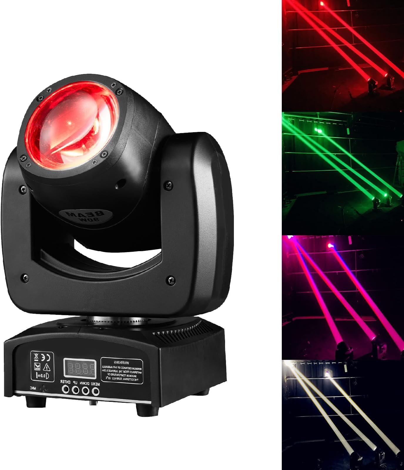 90W Moving DJ Lights Mini Beam Stage Lights Bright Spot RGBW 4IN1 DMX ...