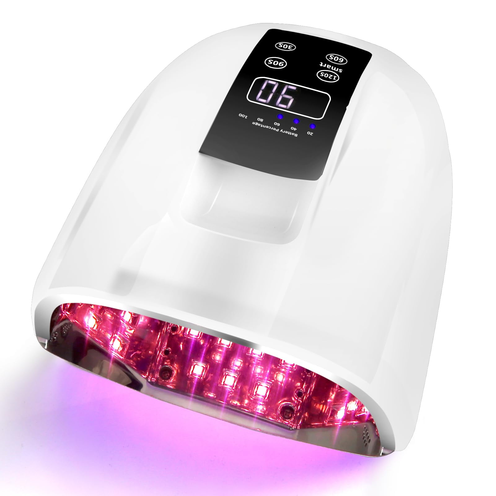 90W Professional Wireless Cordless Rechargeable UV LED Nail Lamp,Nail ...