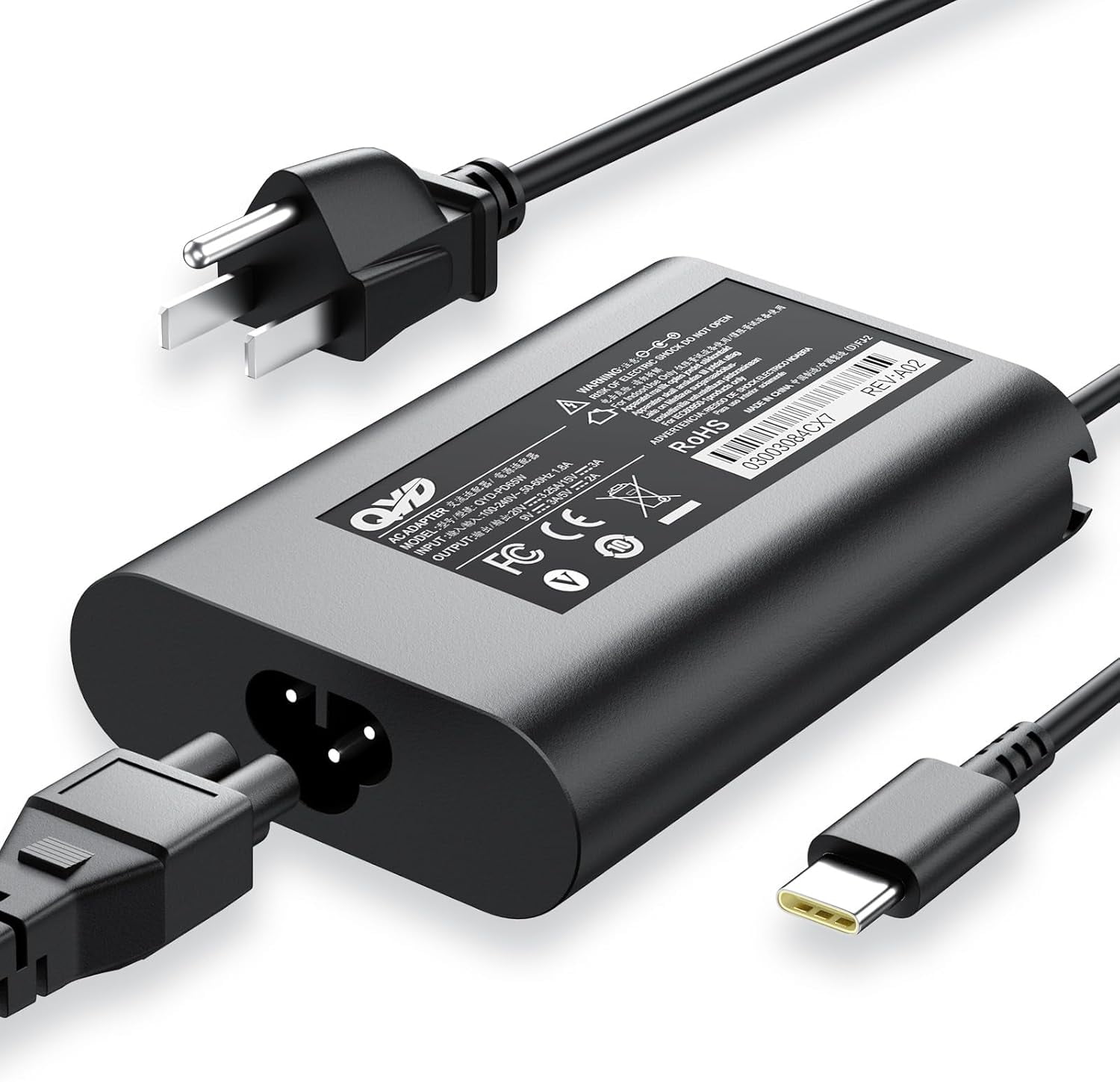 90W USB C Laptop Charger, Type C AC Power Adapter Compatible with Dell ...