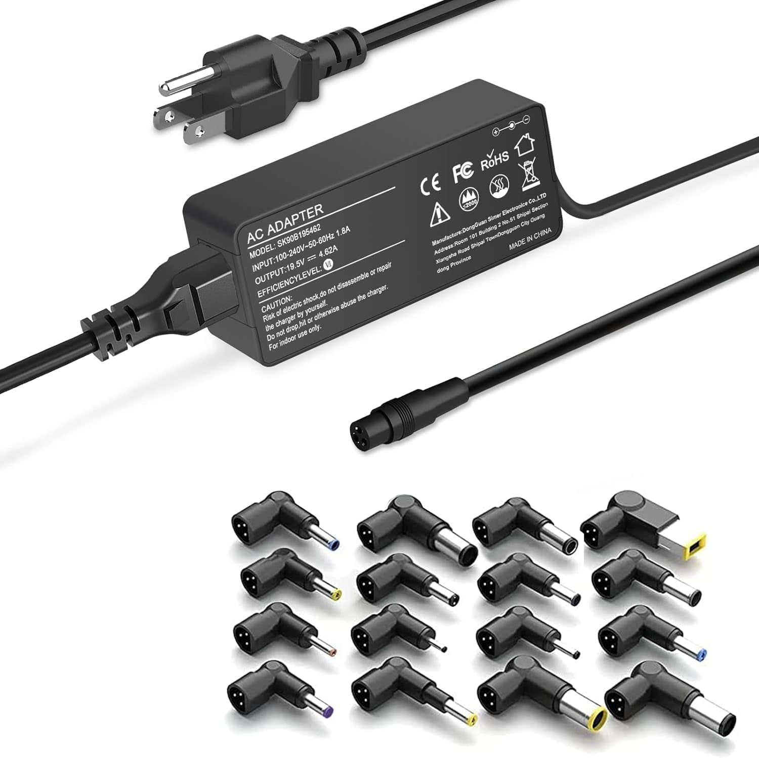 90W Universal Ac Laptop Charger for Dell HP Asus Lenovo Acer Toshiba ...