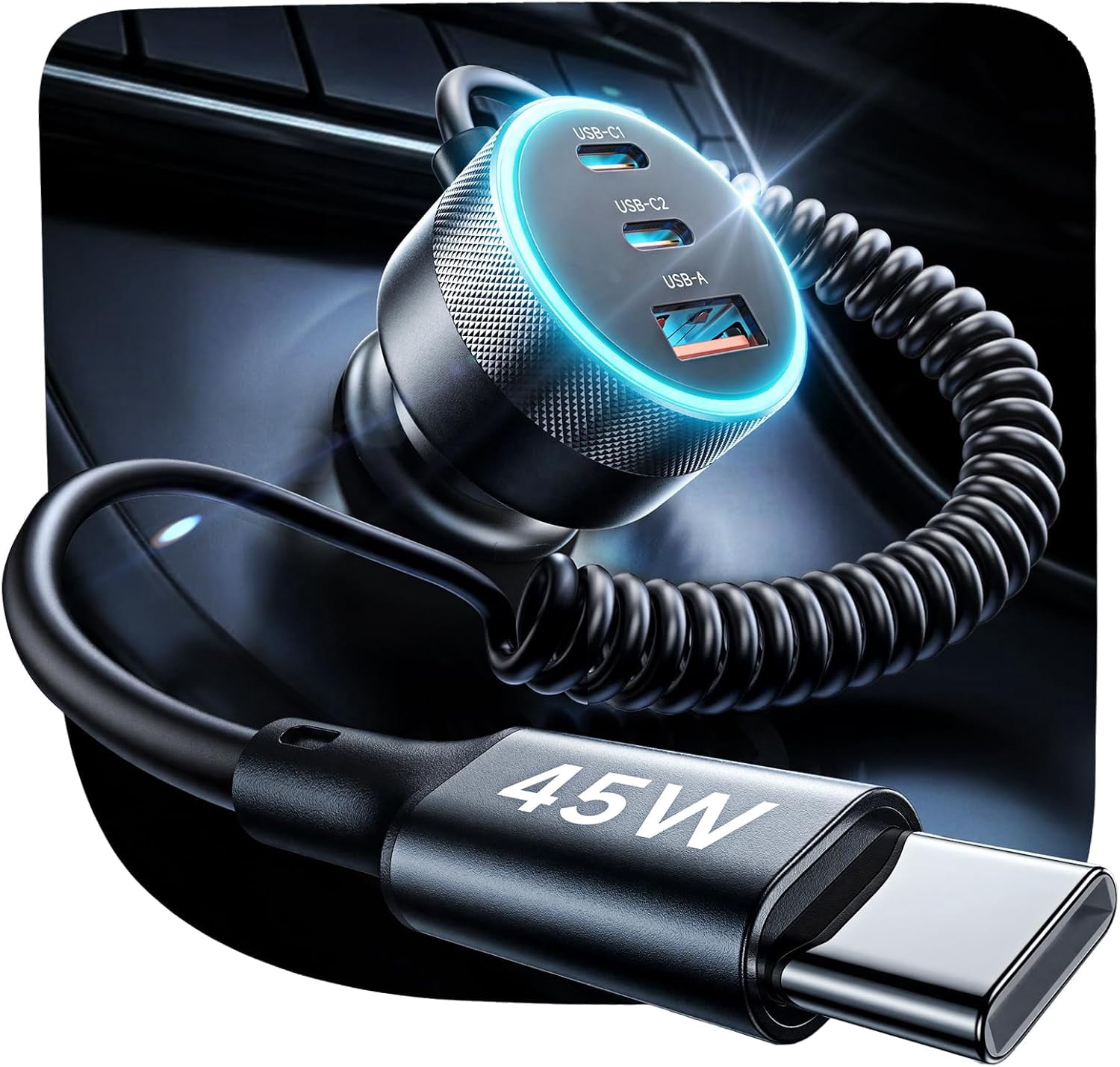 90W for iPhone 17 16 15 Pro Max Car Charger USB C Fast Charge, Super ...