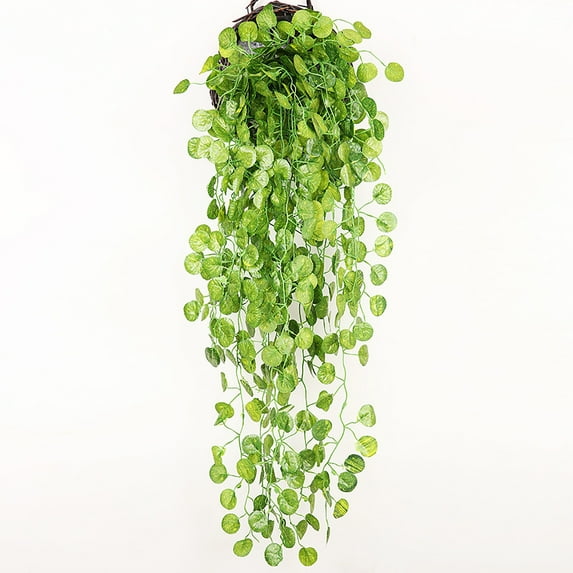 90cm Artificial Green Plants Hanging Ivy Leaves Radish Seaweed Grape ...