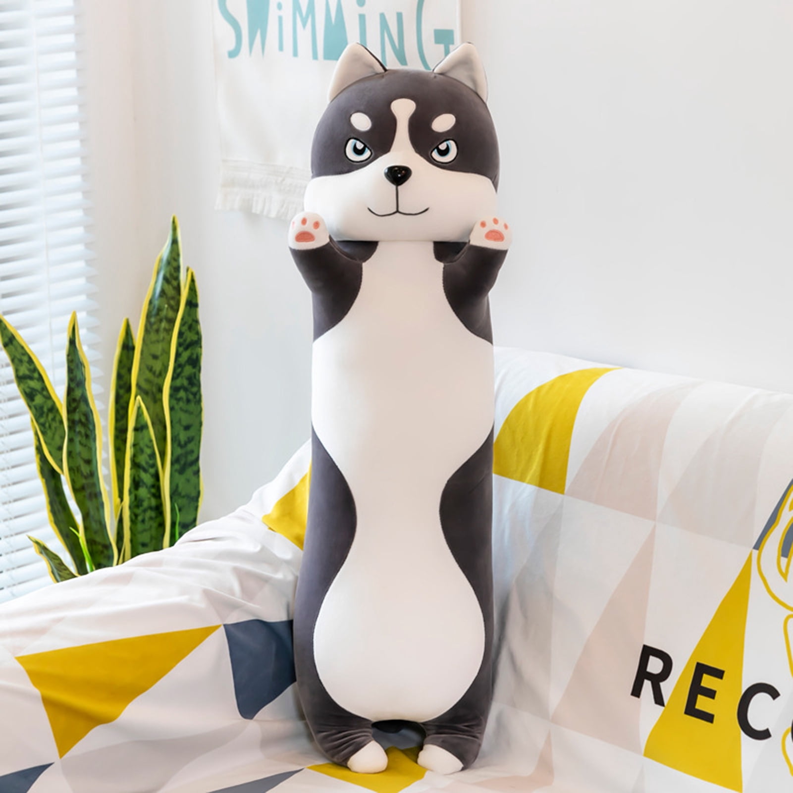 90cm Dog Plush Pillow Lovely Fully Stuffed Animal Doll Plushies ...