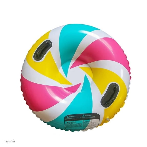 90cm Inflatable Snow Tube - Thickened PVC Cold-Resistant Snow Sled with ...