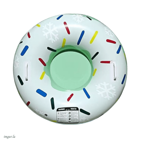 90cm Inflatable Snow Tube - Thickened PVC Cold-Resistant Snow Sled with ...