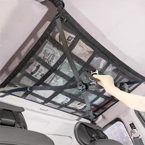 35.4"x23.6" Car Ceiling Storage Net Car Ceiling Cargo Net Pocket Double ...
