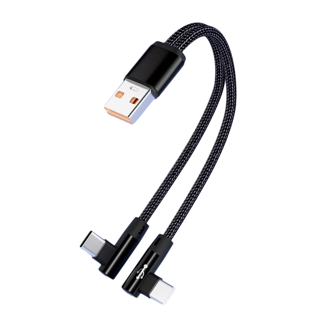 90degree Angled Type C And USB Charging Cable 5A Fast Charge Cord For ...