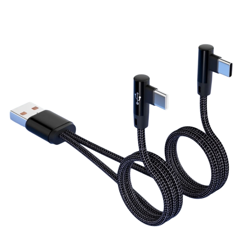 90degree Angled Type C And USB Charging Cable 5A Fast Charge Cord For ...