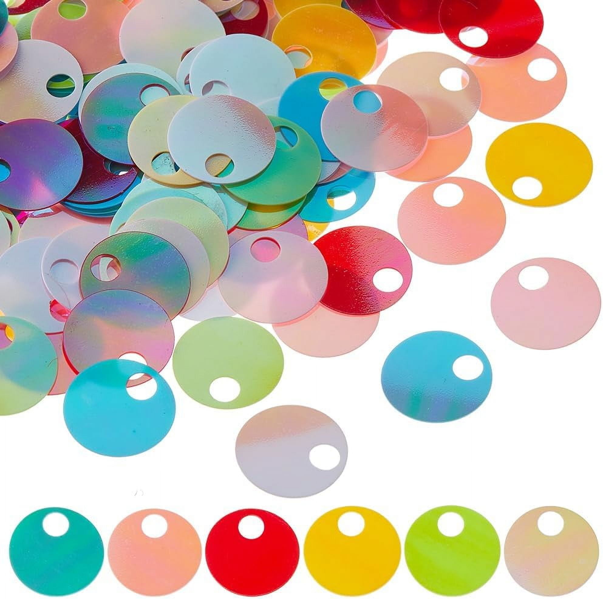 90g Flat Sequin Paillettes 19.5mm Round Loose Sequins Loose Glitter ...