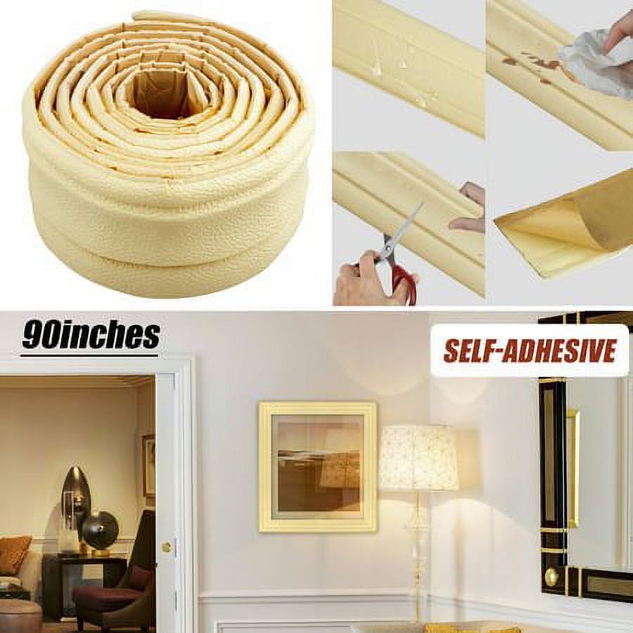 90inch Self Adhesive Foam Wallpaper Borders, 3D Flexible Foam Molding ...