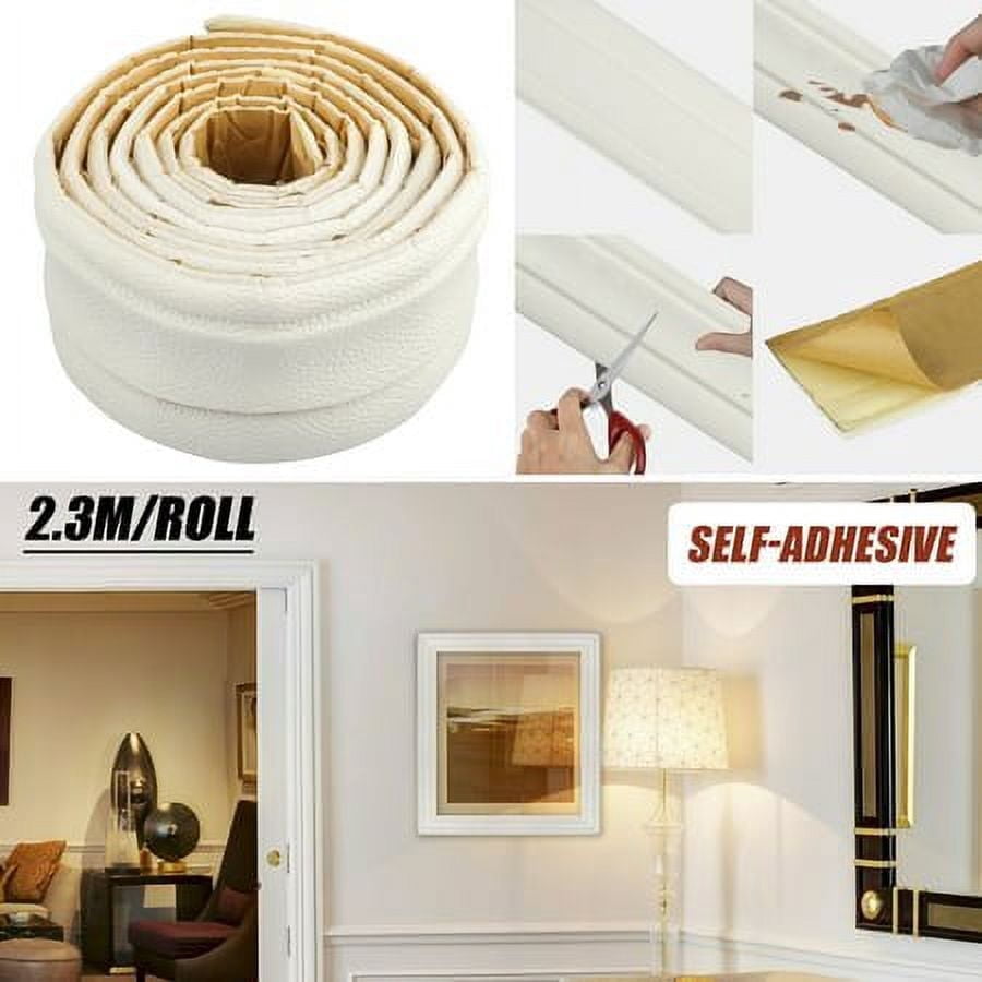 90inch Self Adhesive Foam Wallpaper Borders, 3D Flexible Foam Molding ...