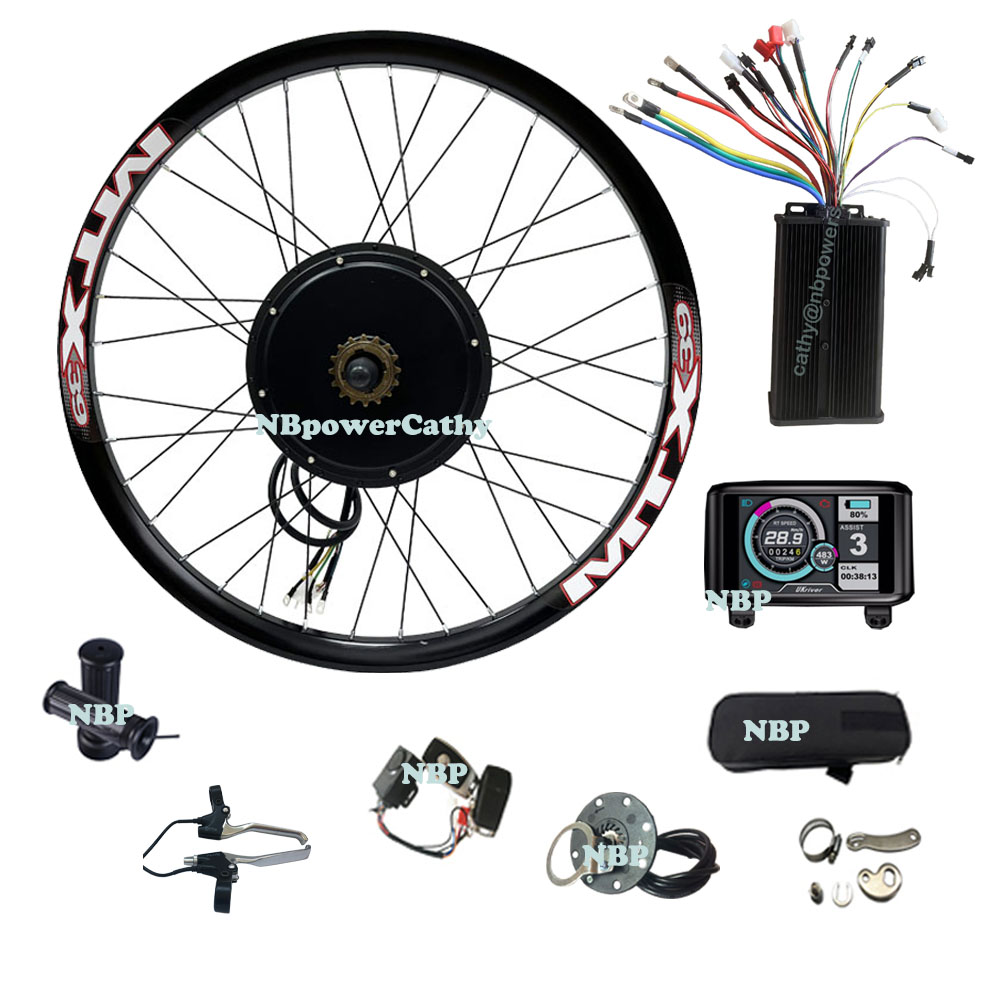 90km/h Speed 29inch 135mm Dropouts E-bike Kit 48V-72V 3000w E bike ...