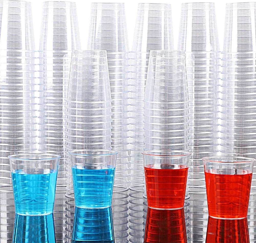 90ml Disposable Plastic Cups, Clear Hard Cups for Home Party Restaurant ...