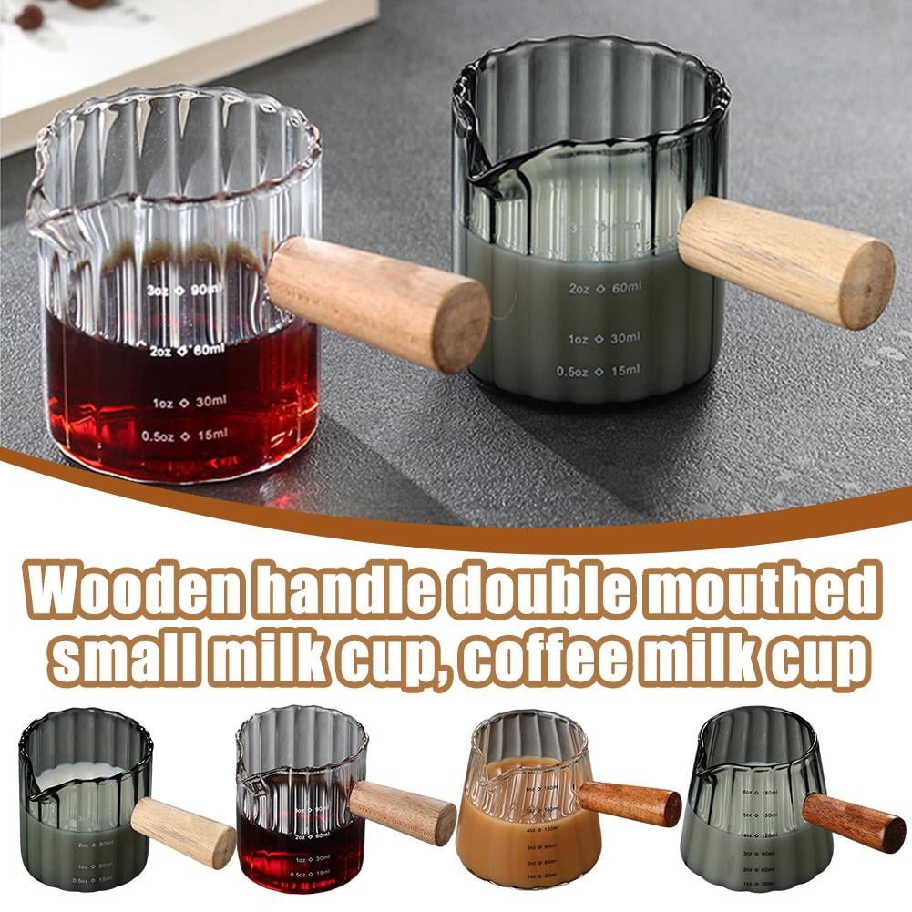 90ml Wide-Grained Transparent Single-Mouth Acacia Wood Handle Double ...