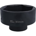 90mm 1in Drive Deep Metric Impact Impacted Socket 6 Sided Point Single ...