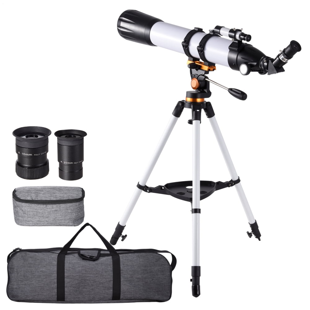 90mm Refractor Telescope for Stargazing - 800mm Focal Length, Portable ...