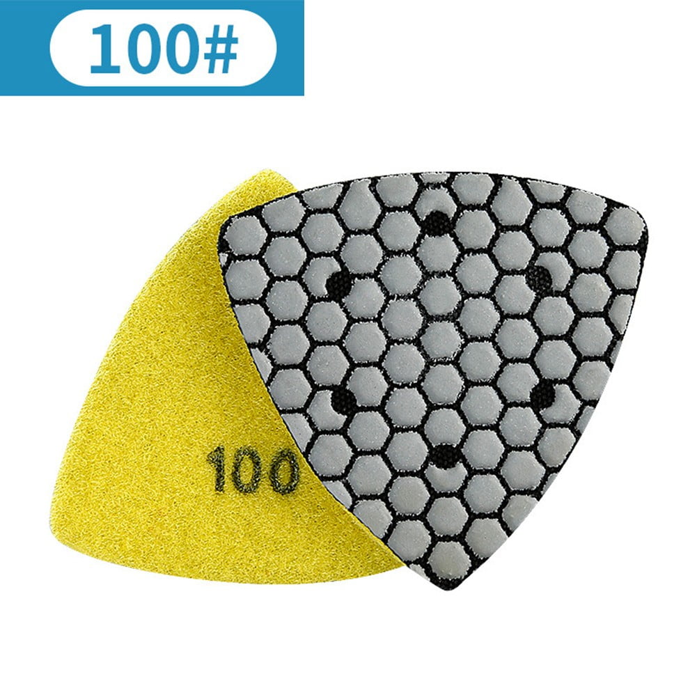 90mm Triangle Diamond Dry Polishing Pads for Granite Marble Stone ...
