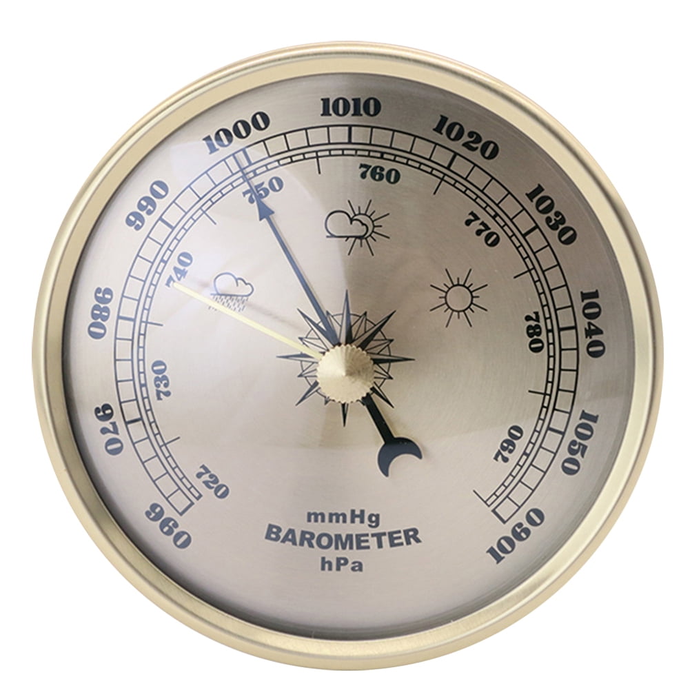 90mm Wall Mounted Barometer - Battery-Free Metal Weather Barometer with ...