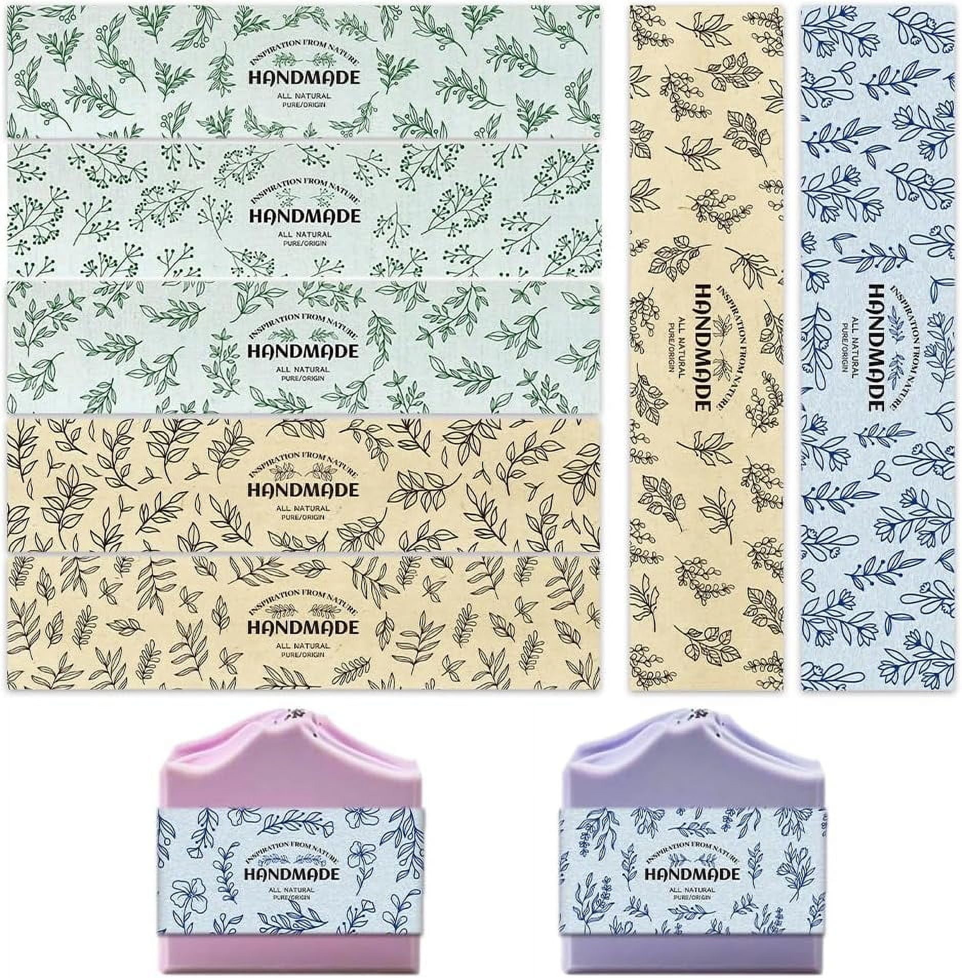 90pcs Branch Soap Wrappers for Homemade Soap 9 Styles Plant Leaves Soap ...