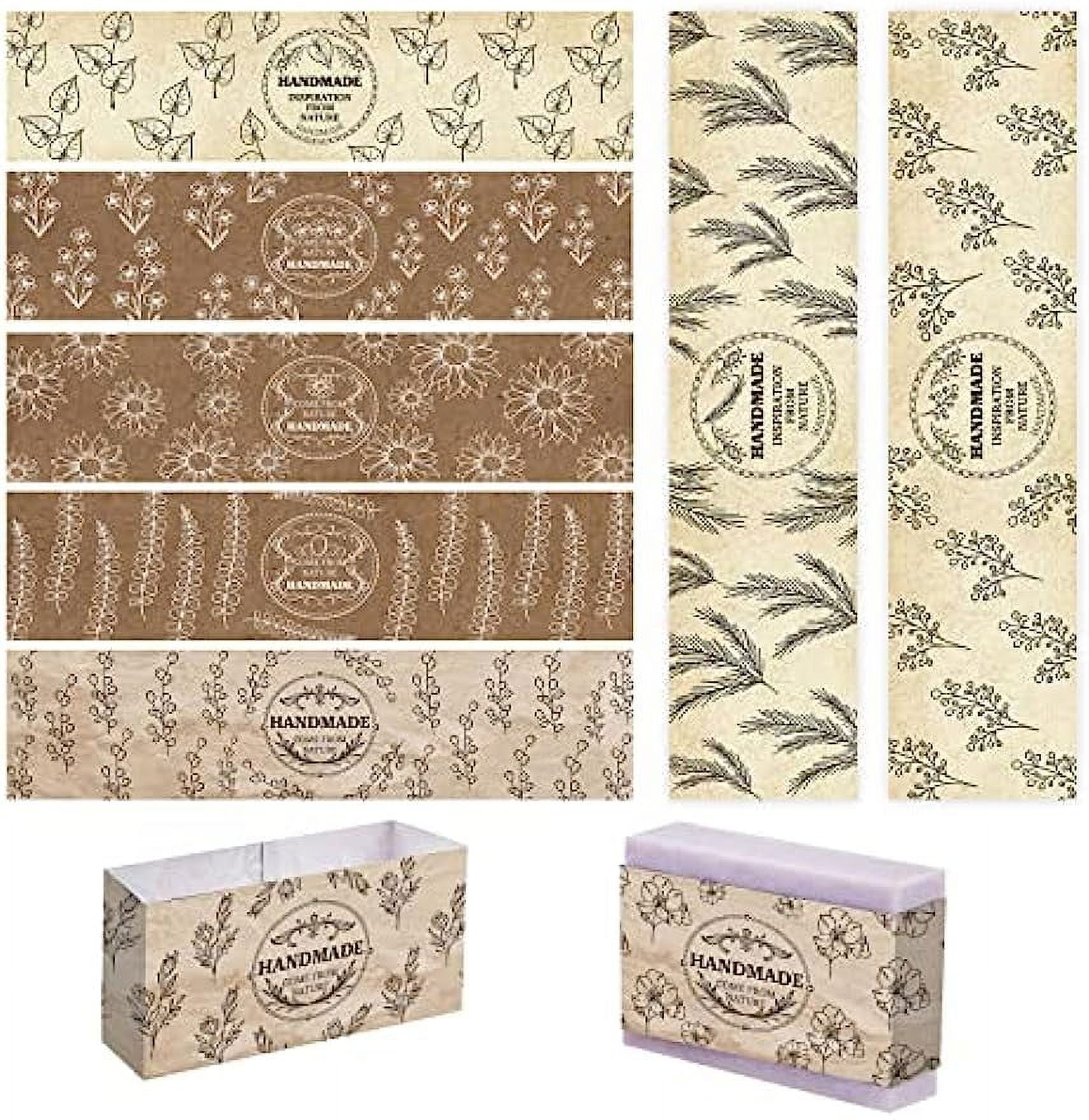 90pcs Handmade Labels for Soap 9 Style Plant Soap Paper Wrapper Tags ...