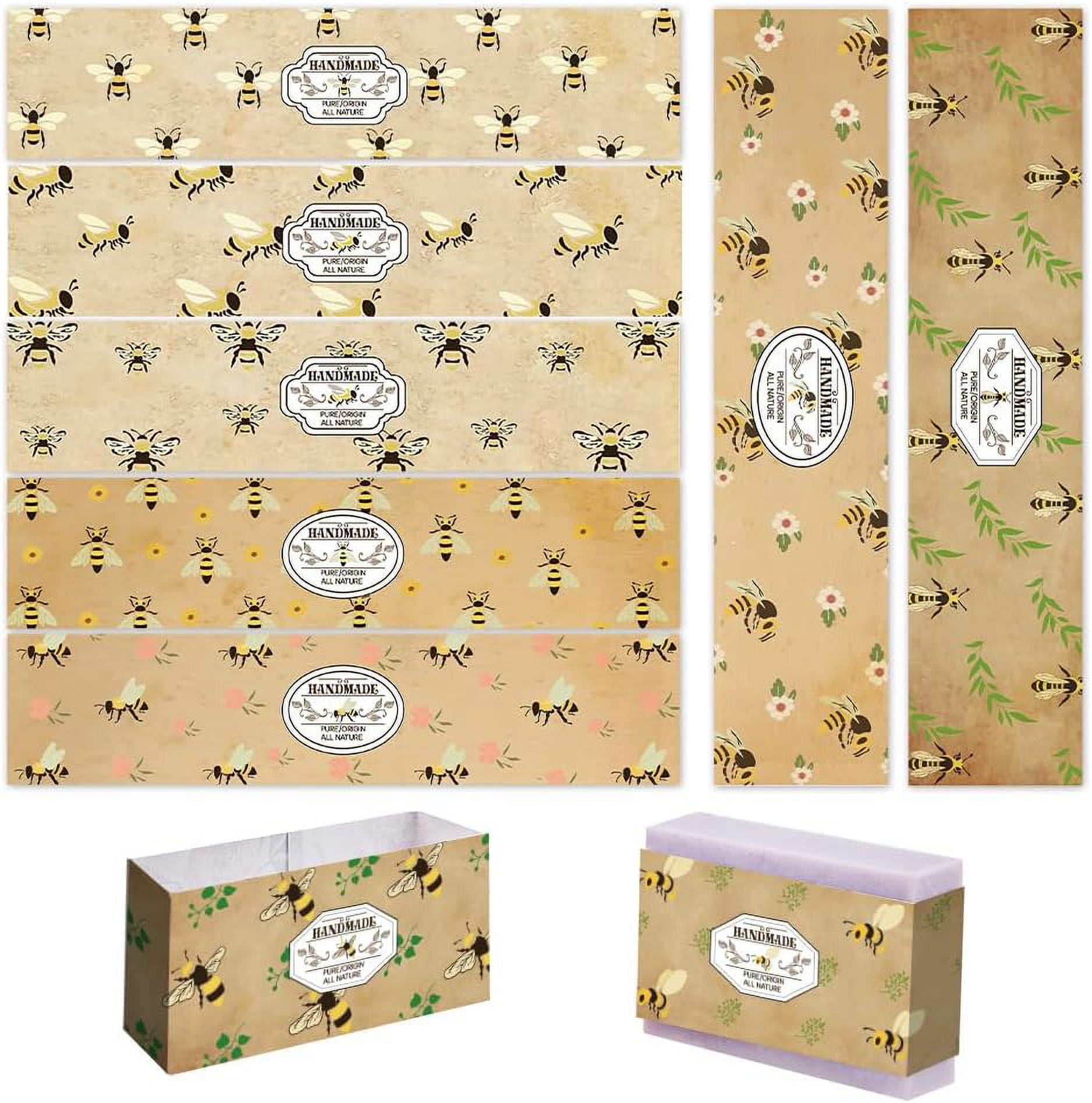 90pcs Soap Packaging Paper 9 Styles Bee Soap Wrapper Soap Animal Wrap ...