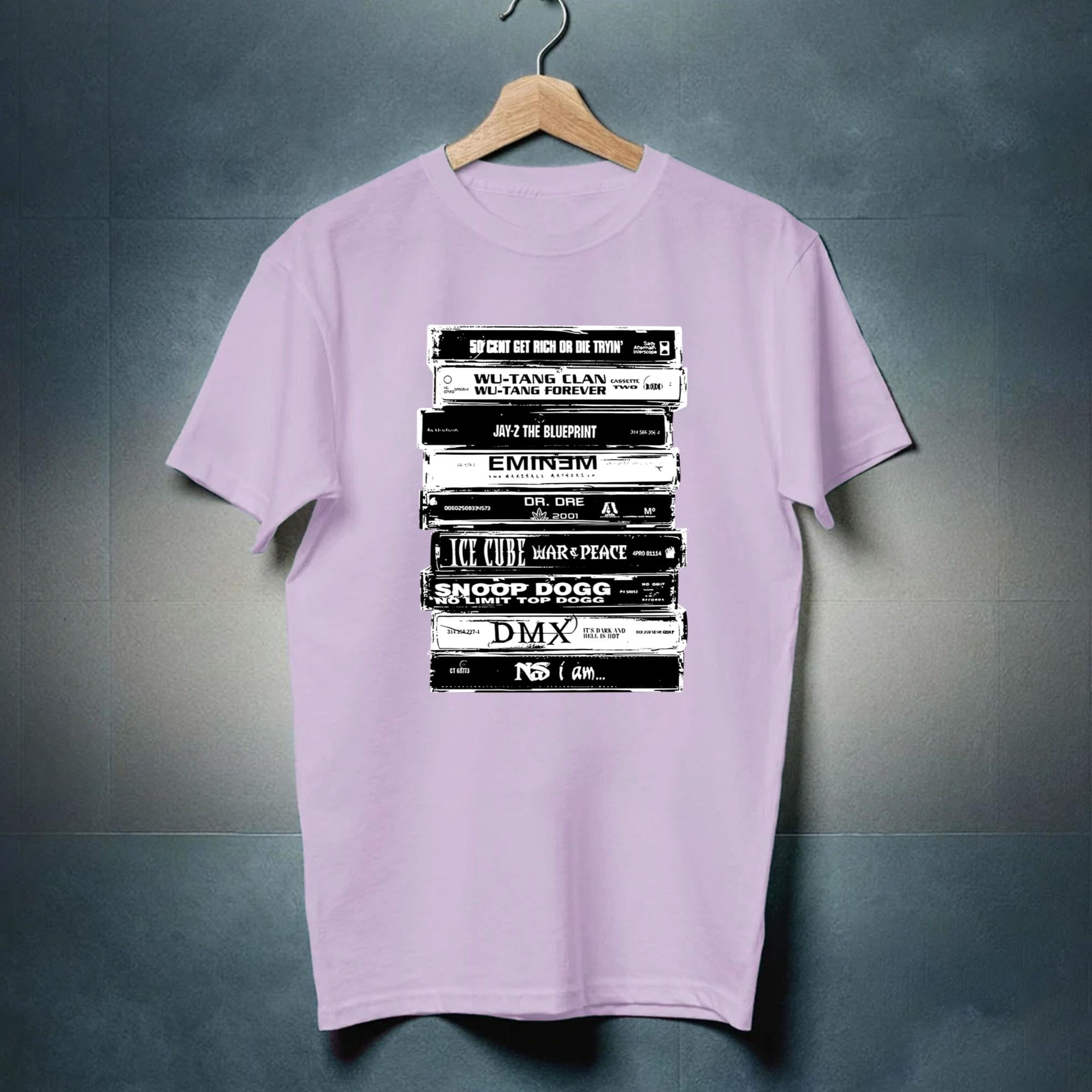 90s & 2000s Rap Music Legends Graphic Tee – Cassette Stack Design Shirt ...