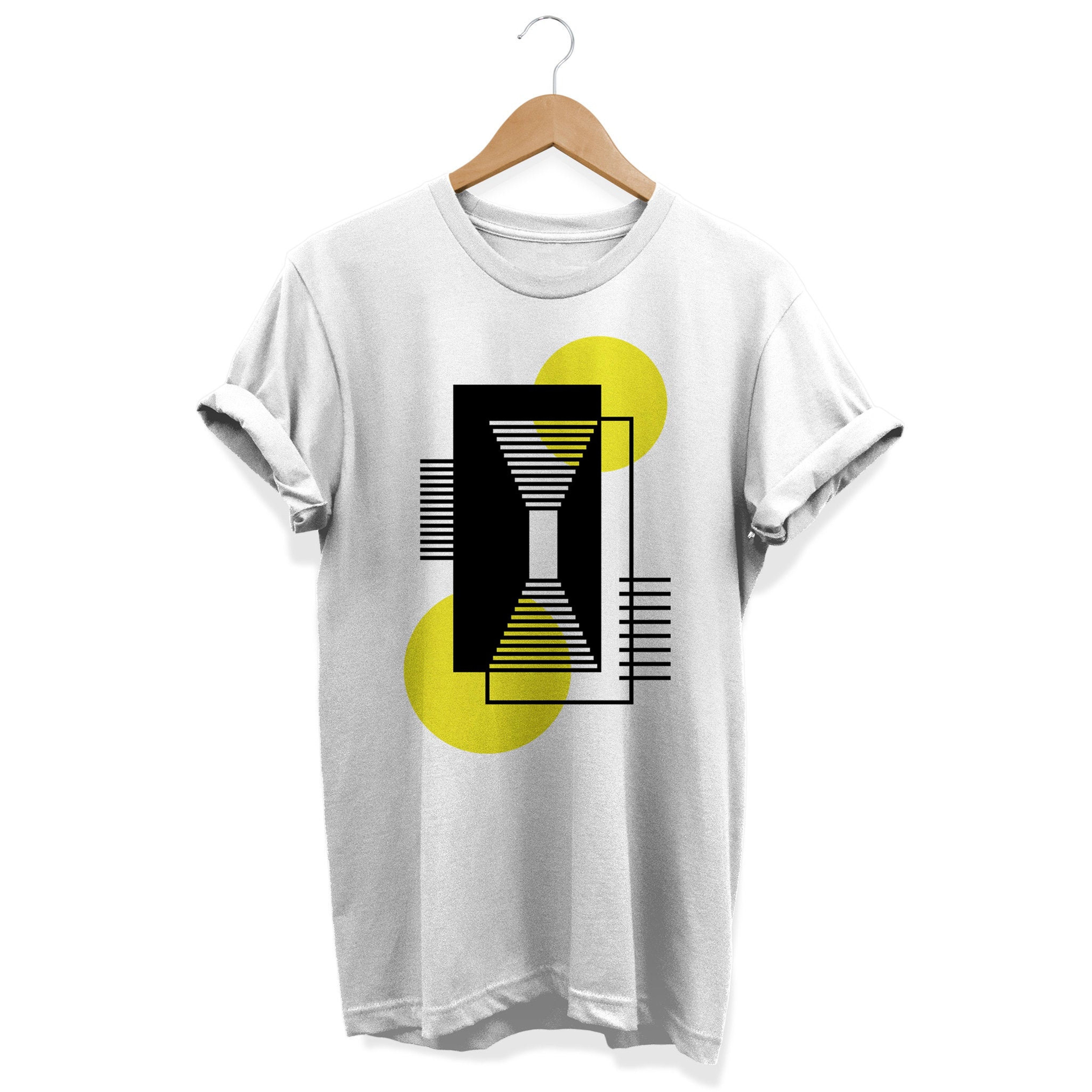 90s Abstract Shirt, Minimalist T-shirt, Artsy Tee, Geometric Top ...