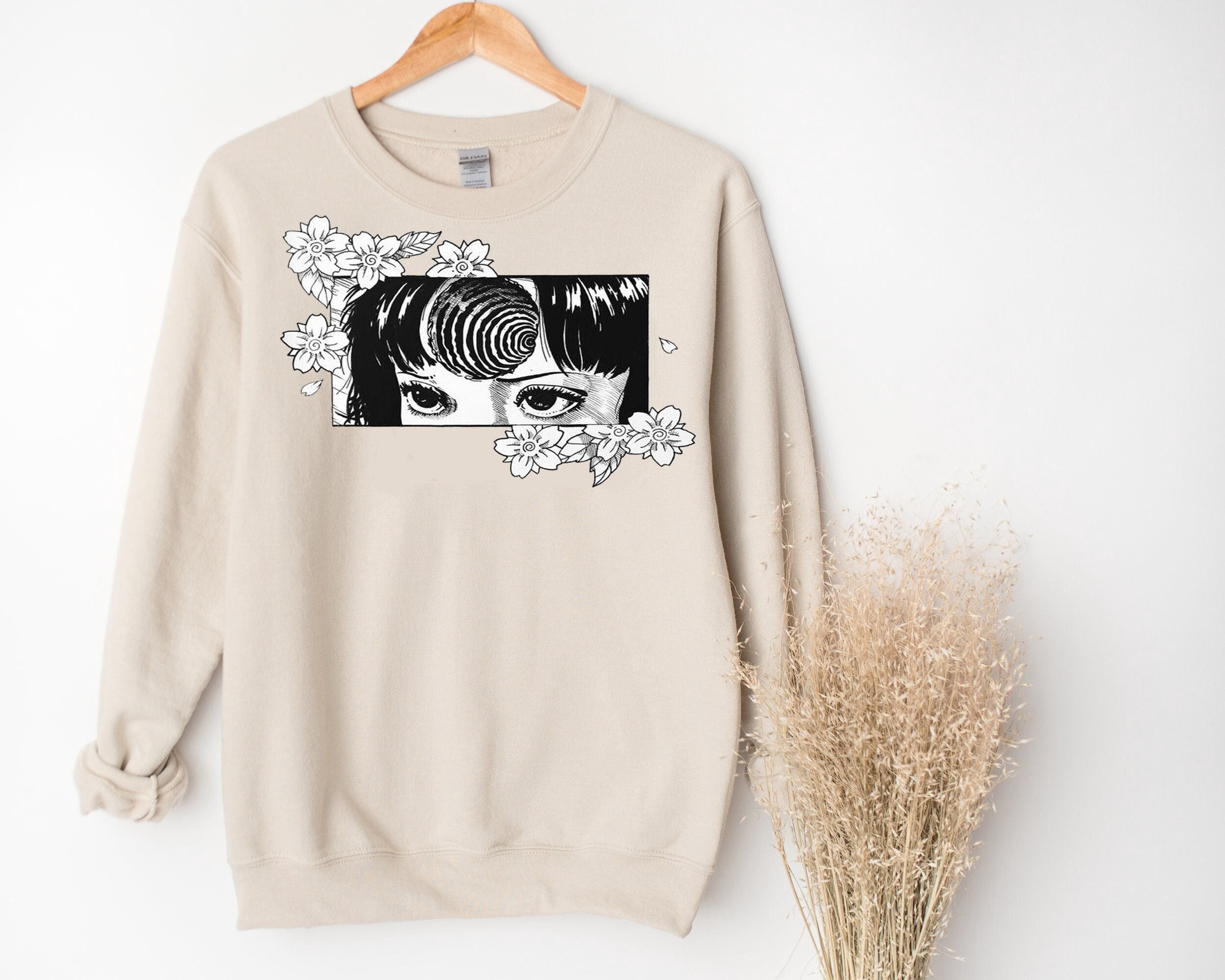90s Anime Manga Creepy Girl Sweater: Tomie Anime Horror Shirt, Japanese ...