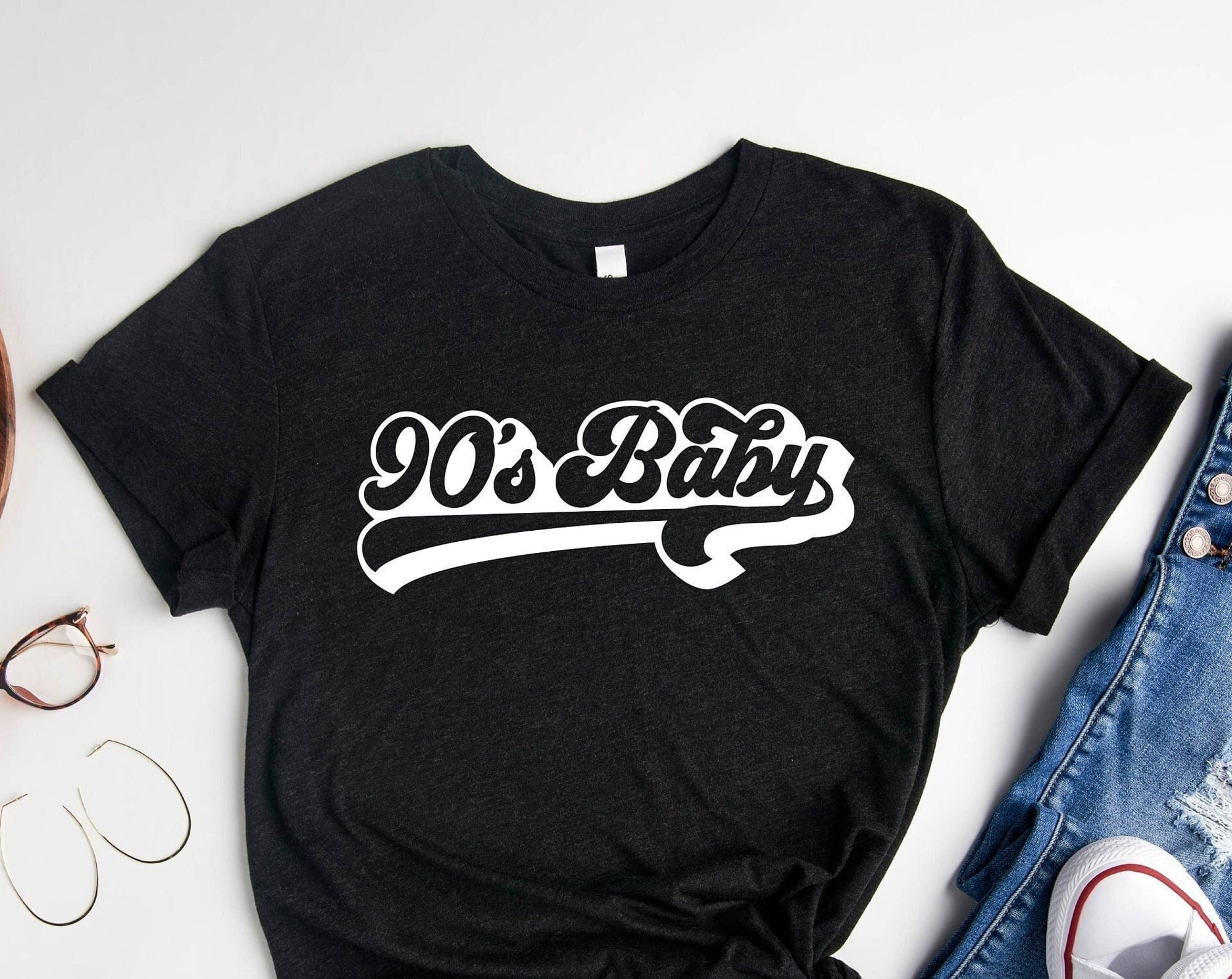 90s Baby Shirt Retro Birthday Shirt Womens Birthday Born in 1990s Tee ...