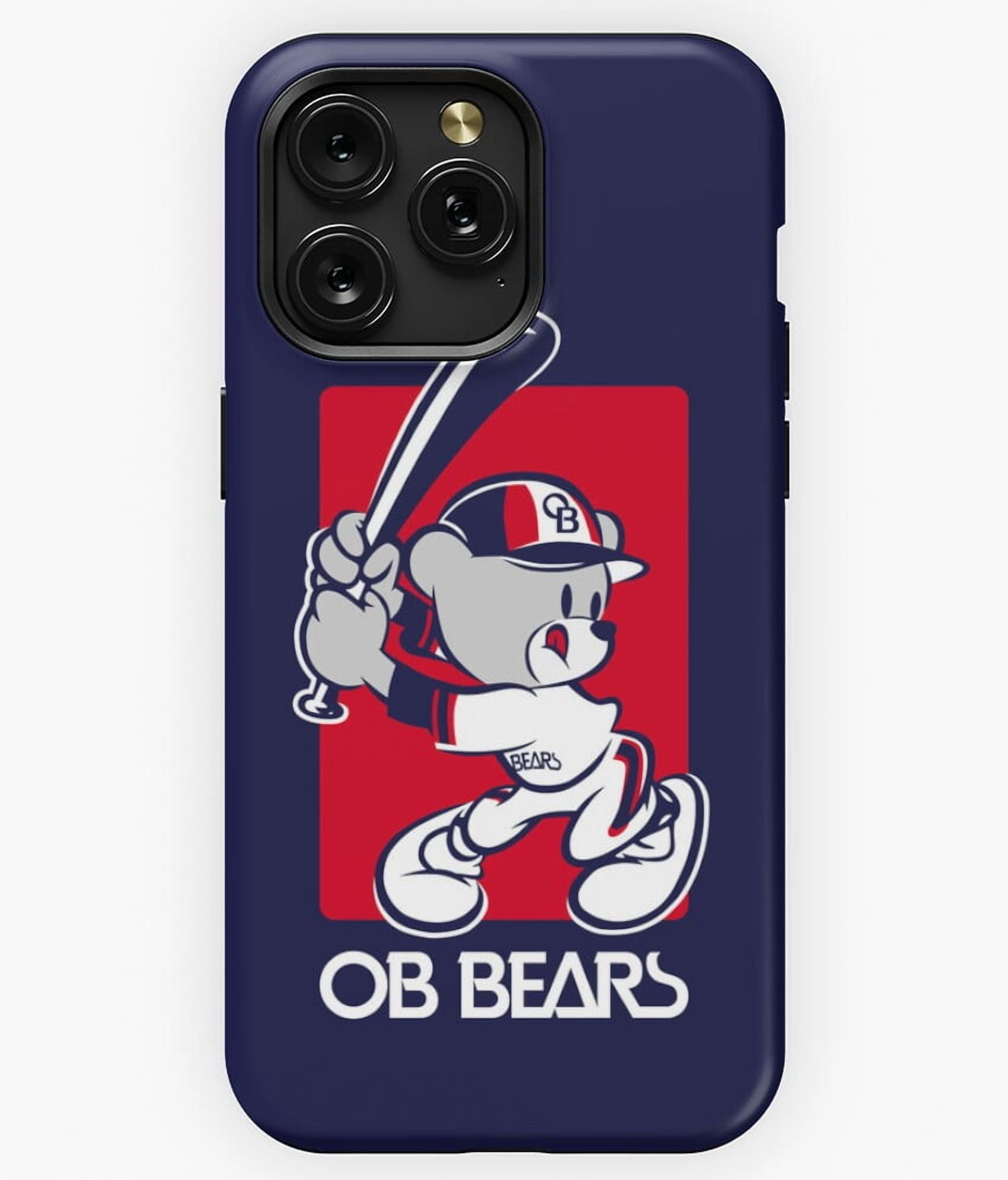 90s Batting OB Bears Korean Baseball Navy Blue Graphic A256 Phone Case ...