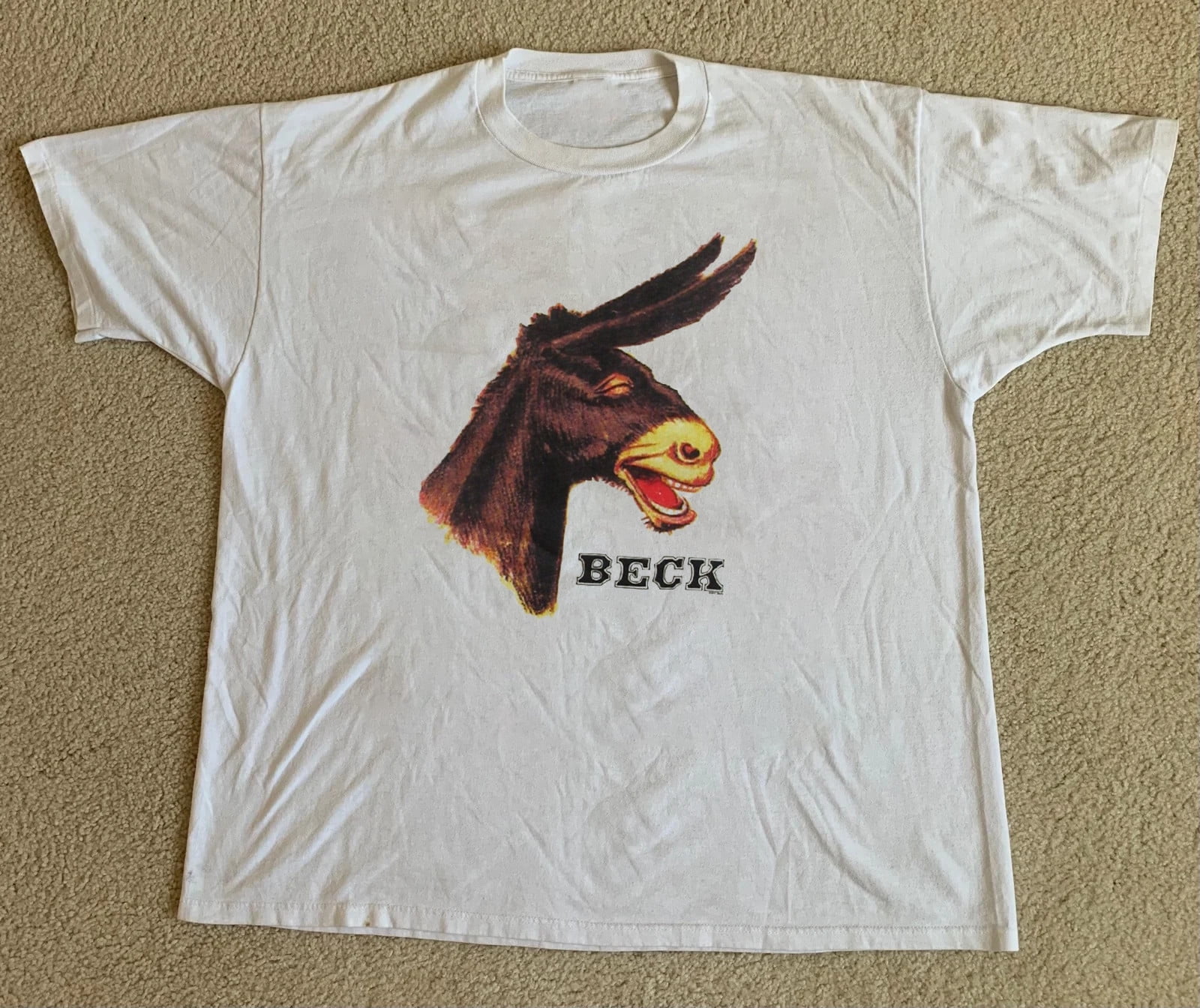 90s Beck Odelay Album Promo CONCERT White All Size Gift Fan Shirt ...
