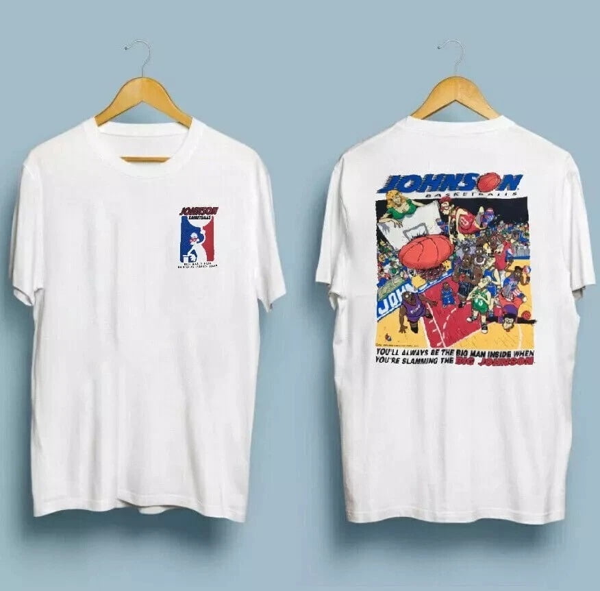 90s Bigggg Johnsonnnn Basketball 1995 Big Balls T-shirt Hot Good Price ...