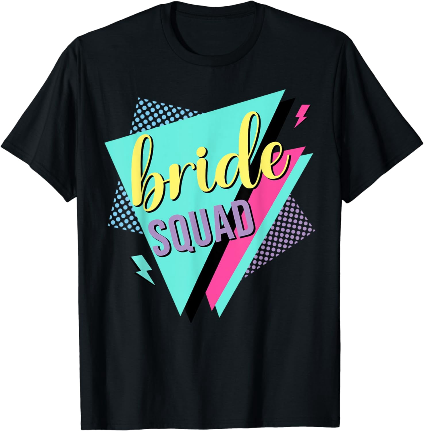 90s Bride Squad Bridesmaid Retro 90s Bachelorette Party T-Shirt ...