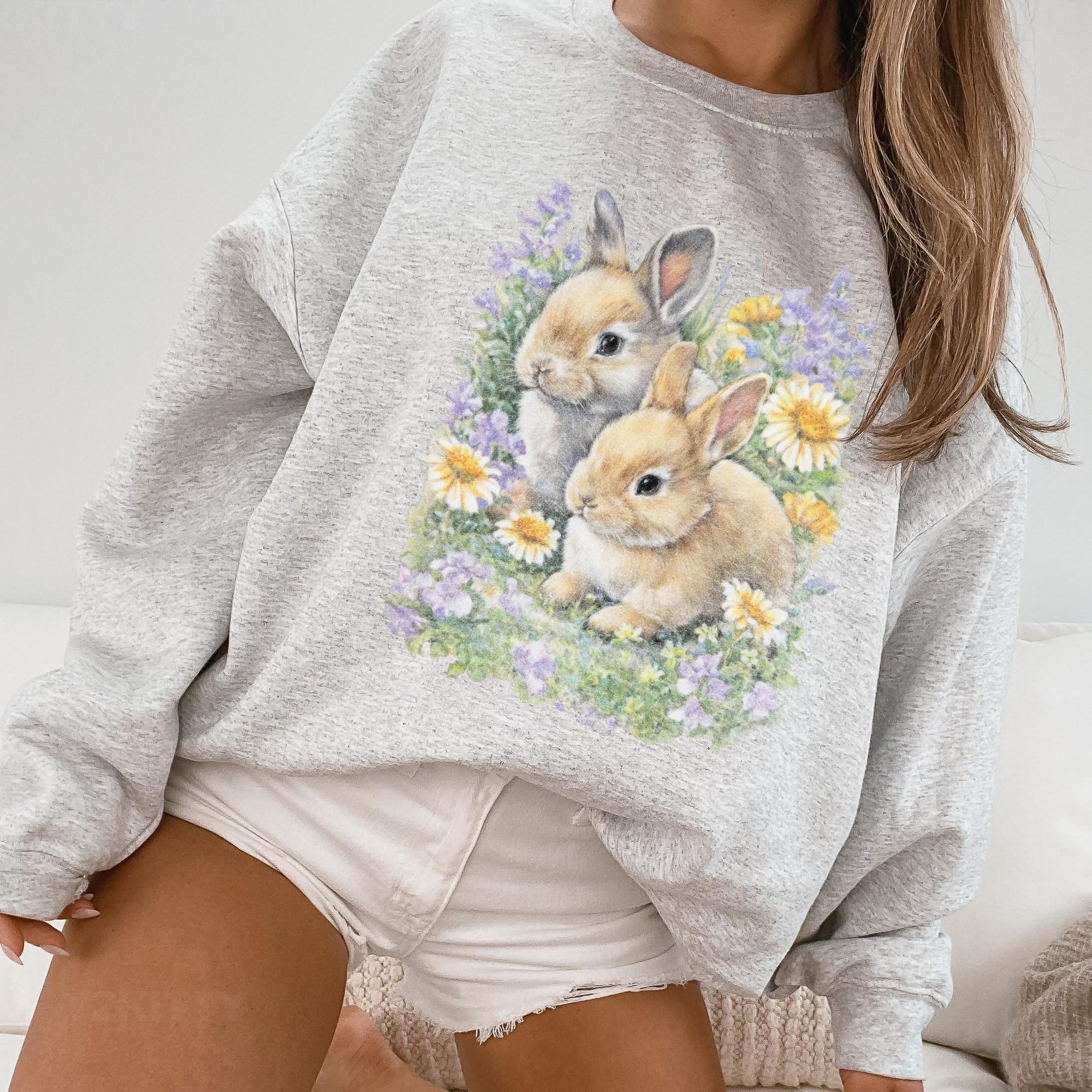 90s Bunny TShirt Easter Crewneck Spring Cottagecore TShirt Coquette ...