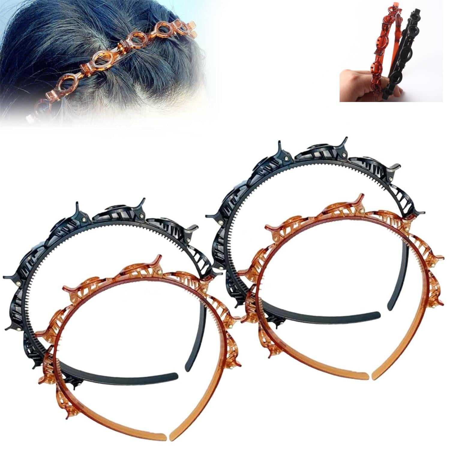 90s Butterfly Clip Headband for Women, Curly Hair Clip Headband ...