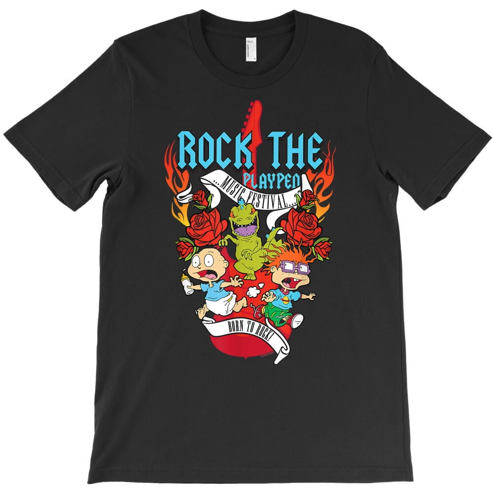 90s Cartoon Babies Rock The Playpen Music Festival Parody Graphic ...