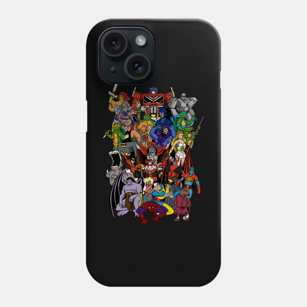 90s Cartoon Heros Funny Nostalgia Art Compatible Phone Case for iPhone ...