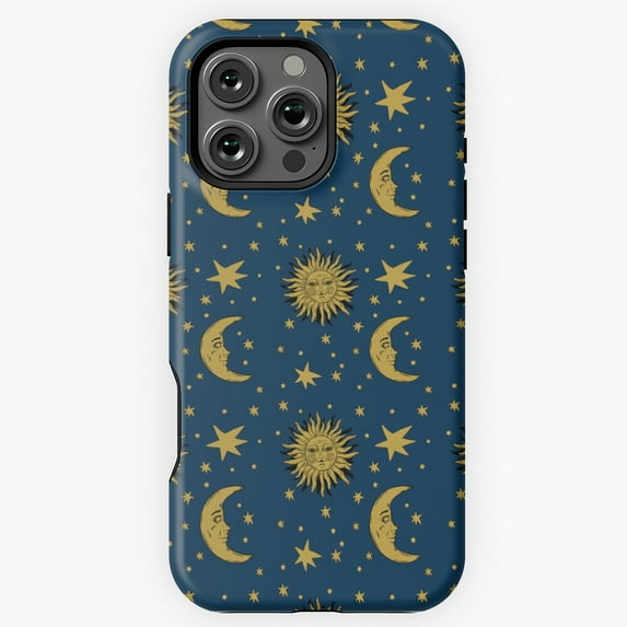 90s Celestial Sun Moon Pattern iPhone Case 17 16 15 14 13 12 11 Pro Max - Walmart.com